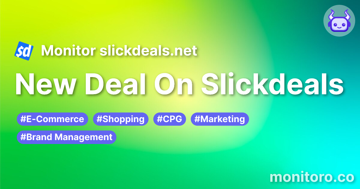 New Deal On Slickdeals | Monitoro
