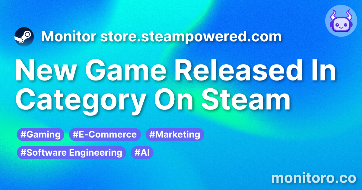 New Game Released In Category On Steam | Monitoro