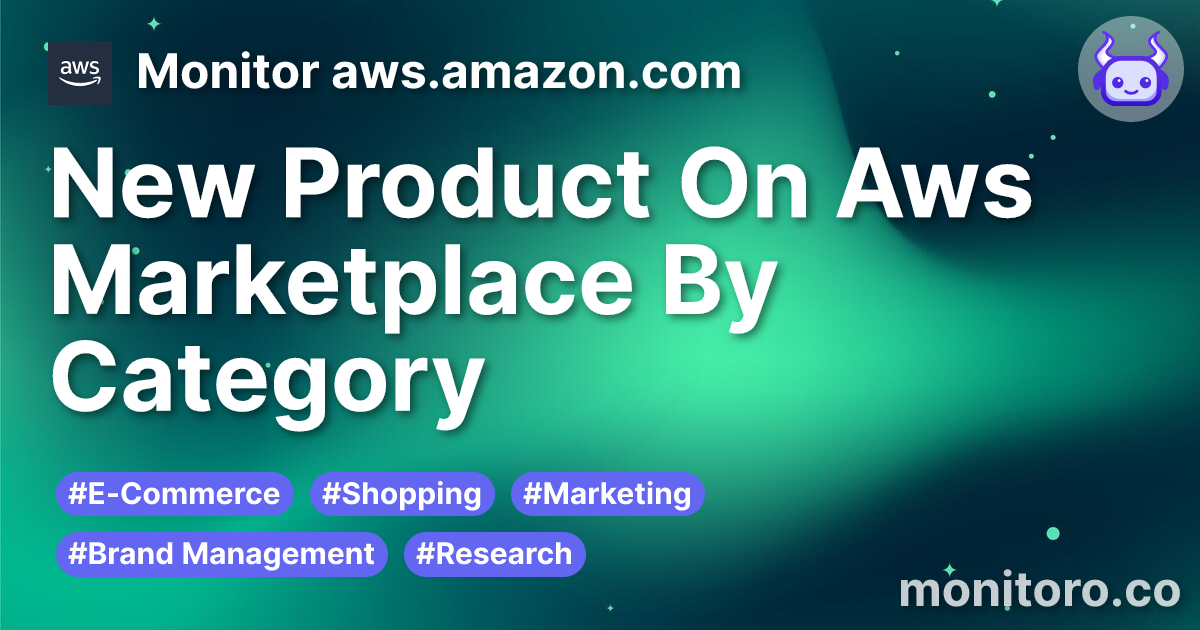 New Product On Aws Marketplace By Category | Monitoro