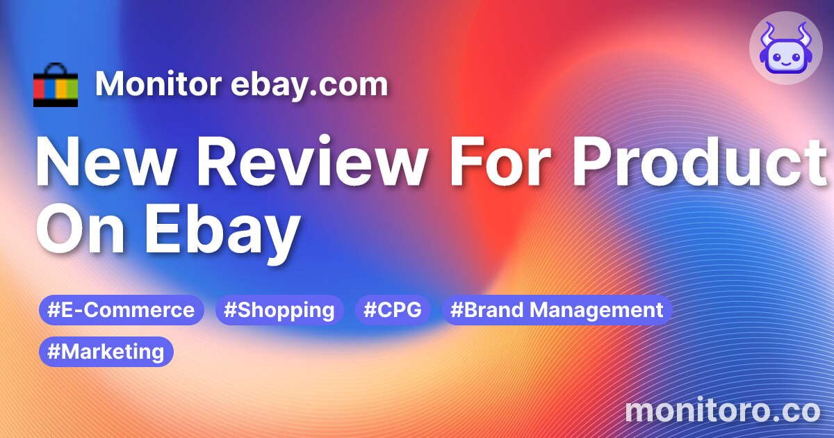 New Review For Product On Ebay | Monitoro