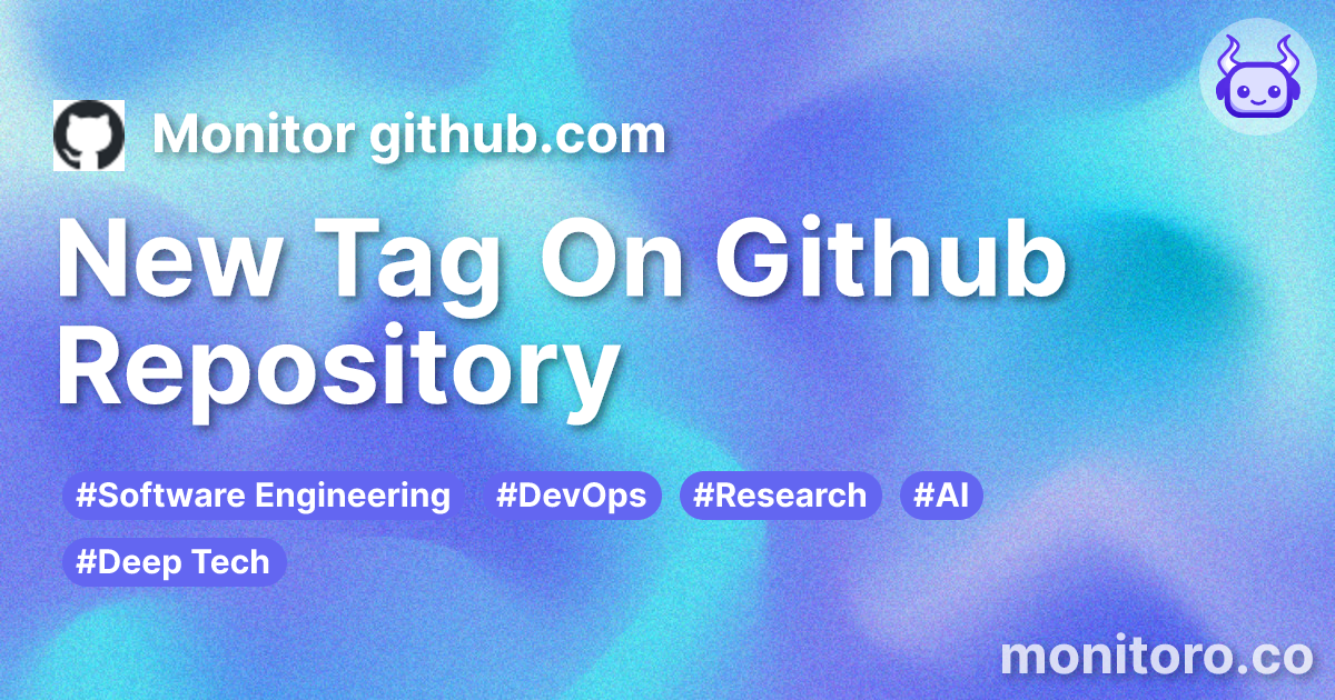 New Tag On Github Repository | Monitoro